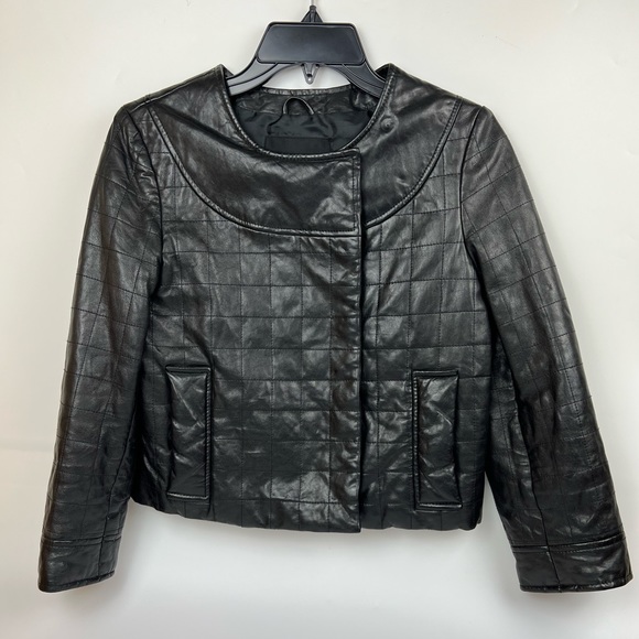 Club Monaco | Jackets & Coats | Club Monaco Cropped Quilted Leather ...
